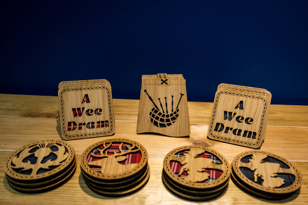 Scottish Wooden Coasters – The Bagpipe Shop